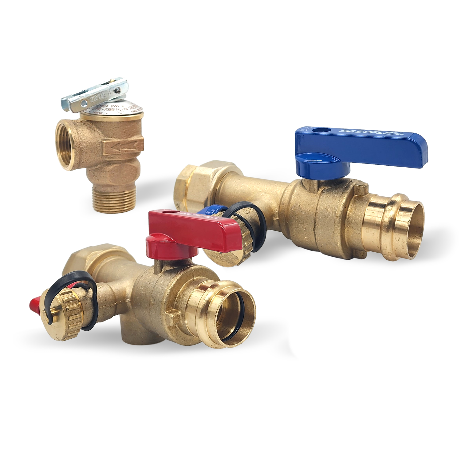 1" Press Connection Isolation Valve Kit with Pressure Relief Valve ...